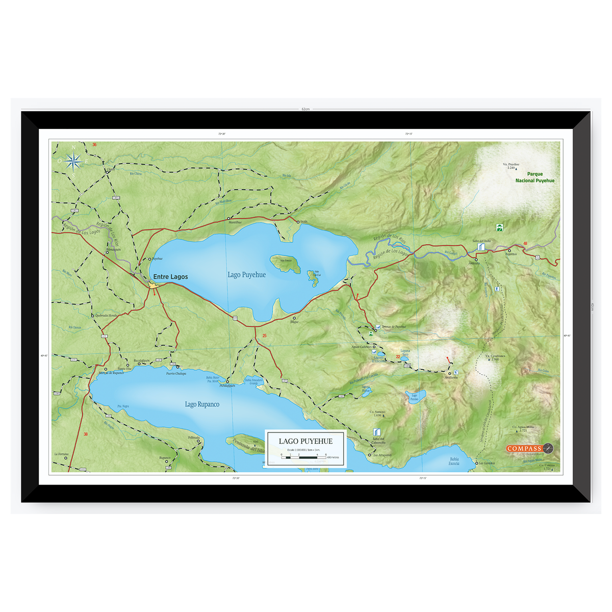 Mapa Lago Puyehue – Editorial Compass