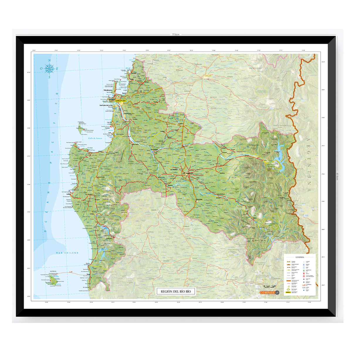 Mapa Región del Biobío – Editorial Compass