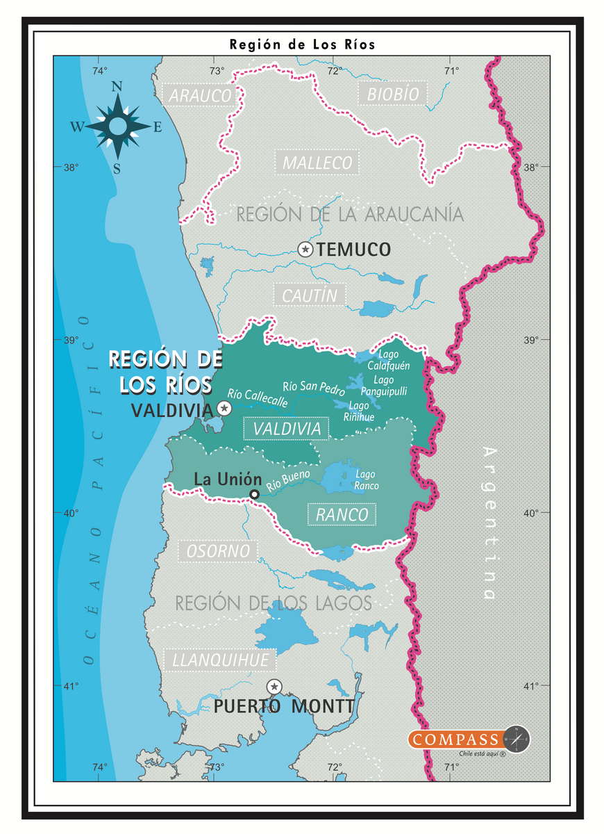 Mapa Político Los Ríos gratis – Editorial Compass
