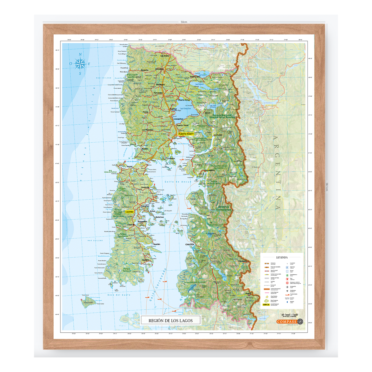 Mapa Región de Los Lagos – Editorial Compass
