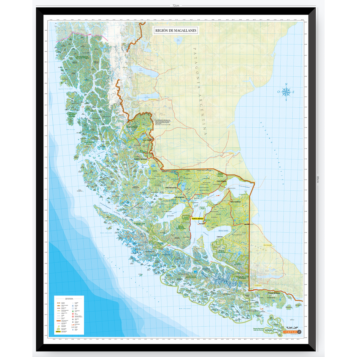 Mapa Región de Magallanes – Editorial Compass