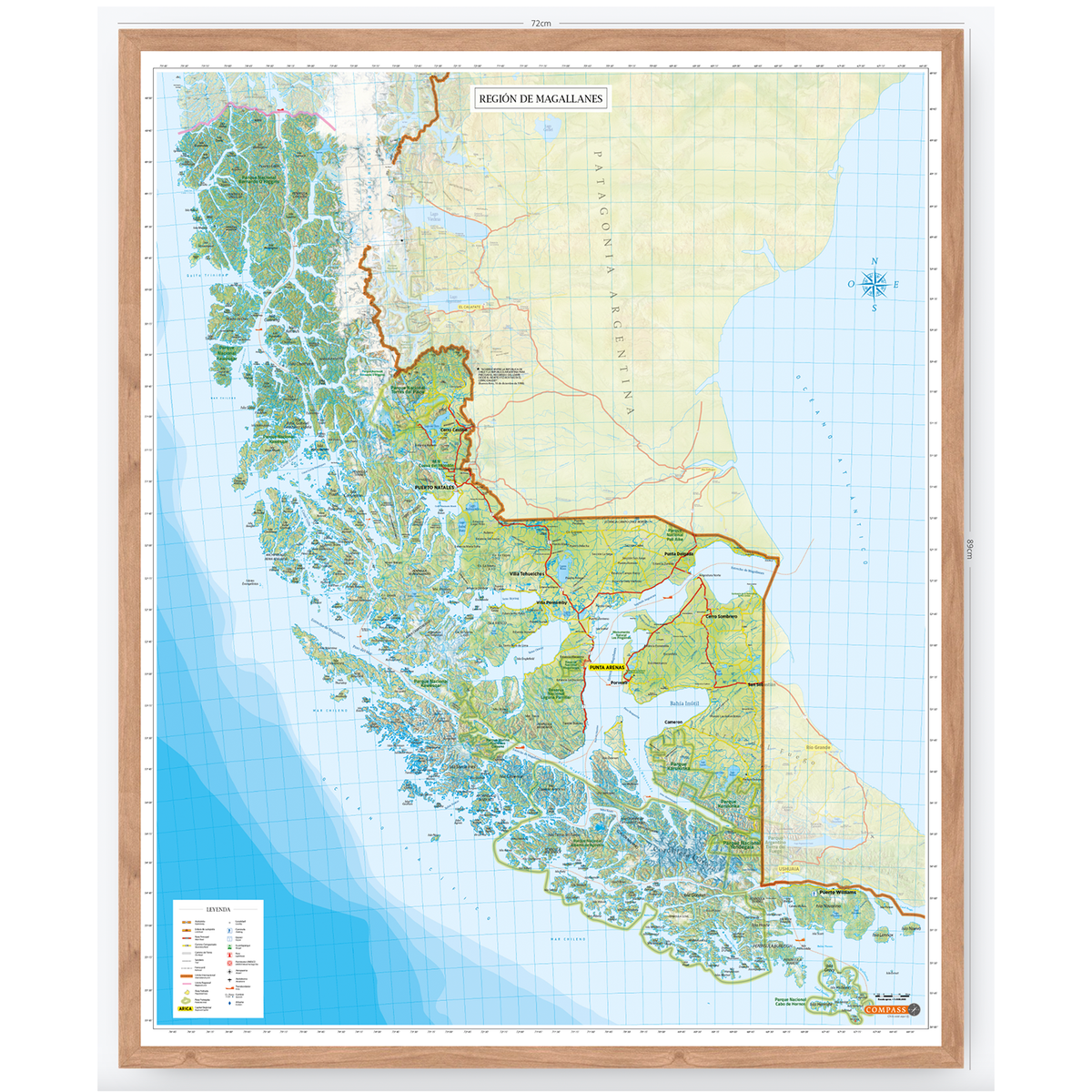 Mapa Región de Magallanes – Editorial Compass