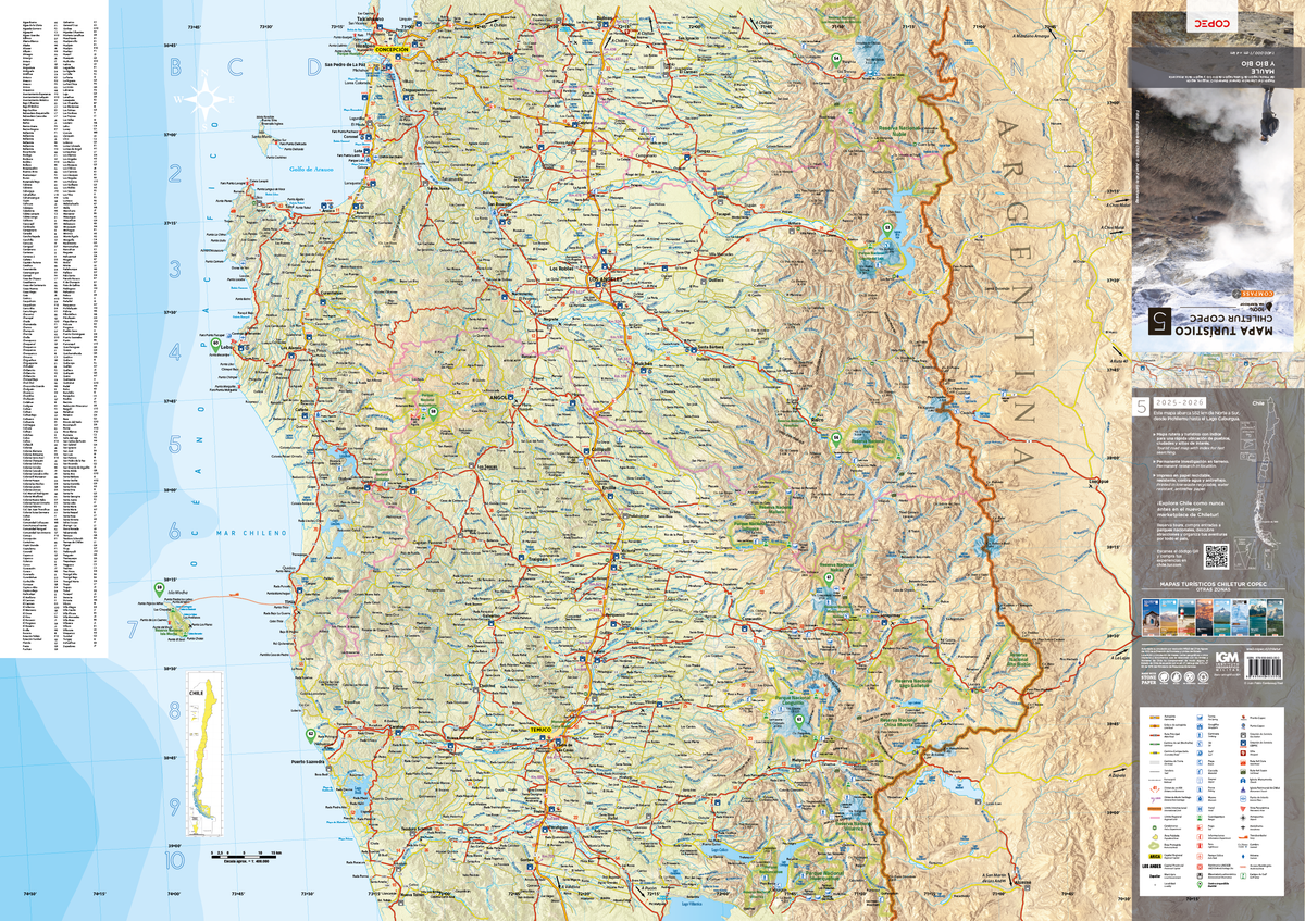 Mapa Chiletur Copec Maule Y Bío Bío (N° 5) – Editorial Compass