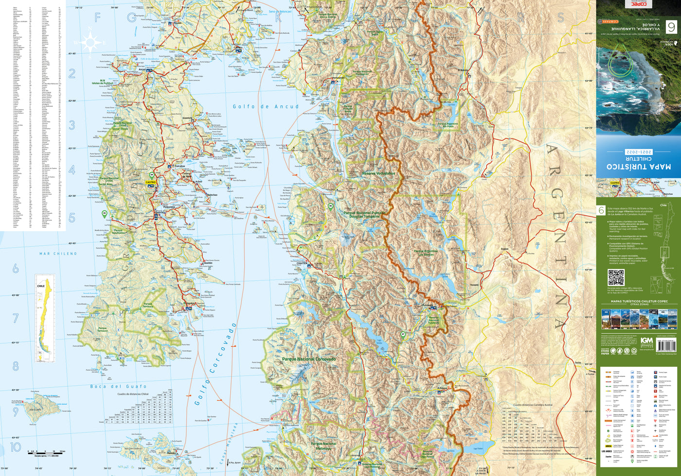 Mapa Copec Villarrica, Llanquihue y Chiloé (N° 6) Edición 2021 - 2022 ...