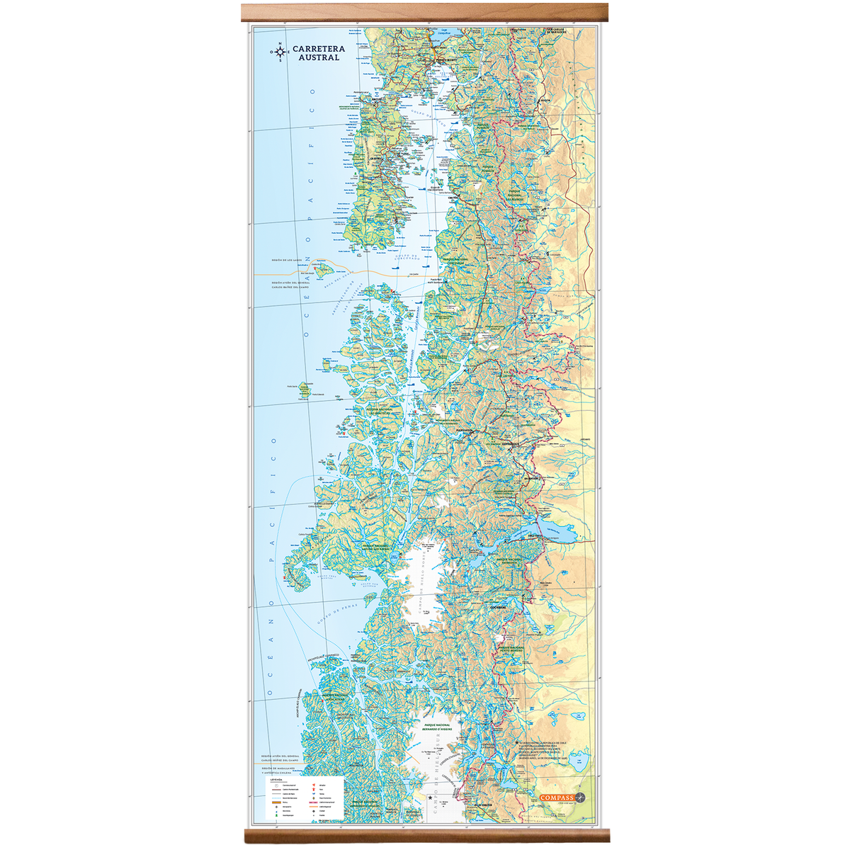 Mapa de la Carretera Austral – Editorial Compass