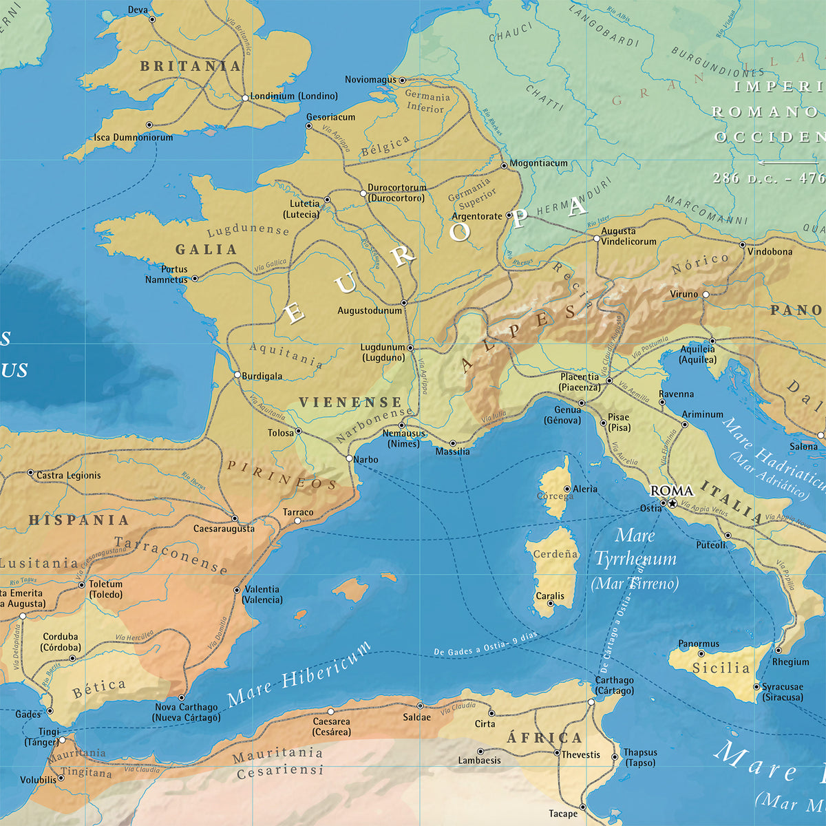 Mapa Imperio Romano – Editorial Compass