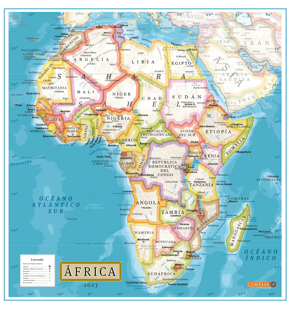 Mapa de África Gran Formato – Editorial Compass