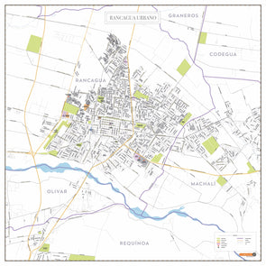 Rancagua – Etiquetado "Mapa Rancagua" – Editorial Compass