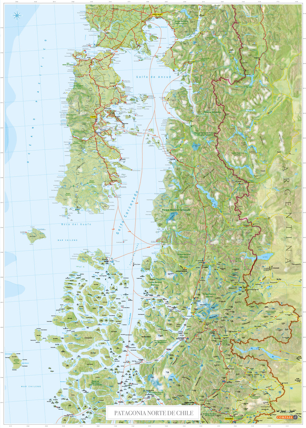 Mapas de la Patagonia Chilena – Editorial Compass